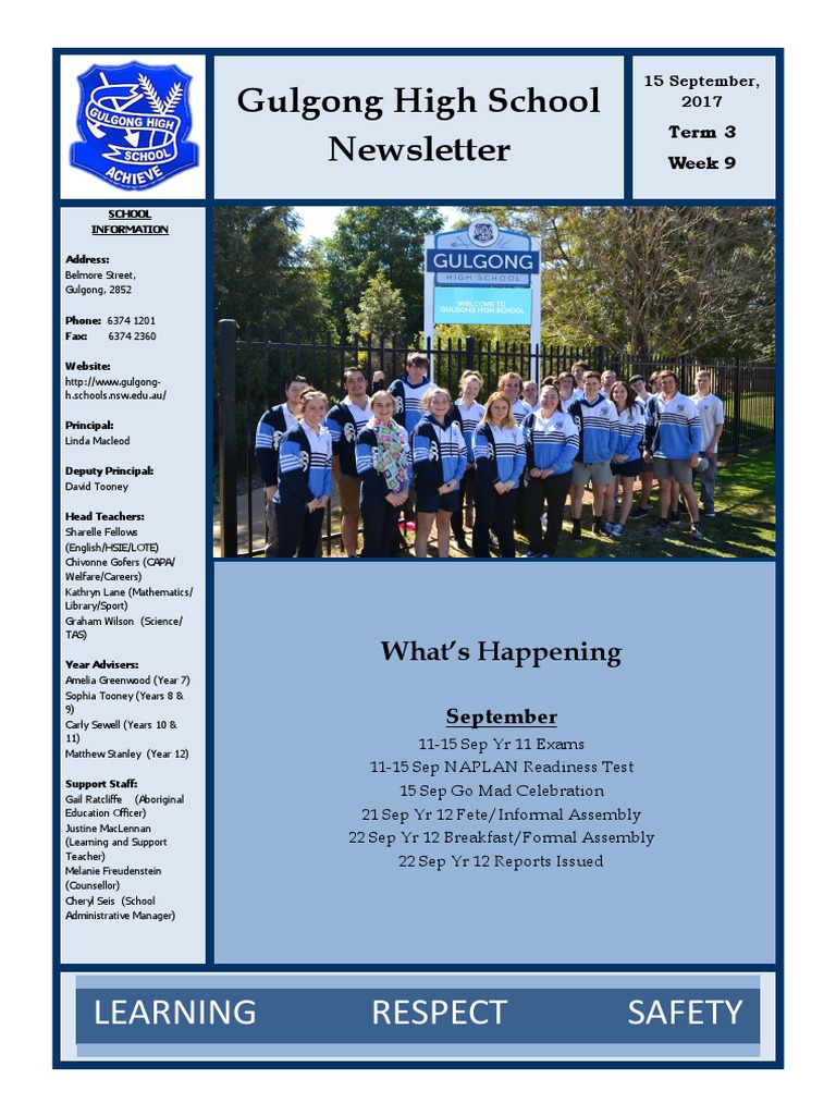 Term 3 Week 9 | PDF | Homework | Teaching And Learning