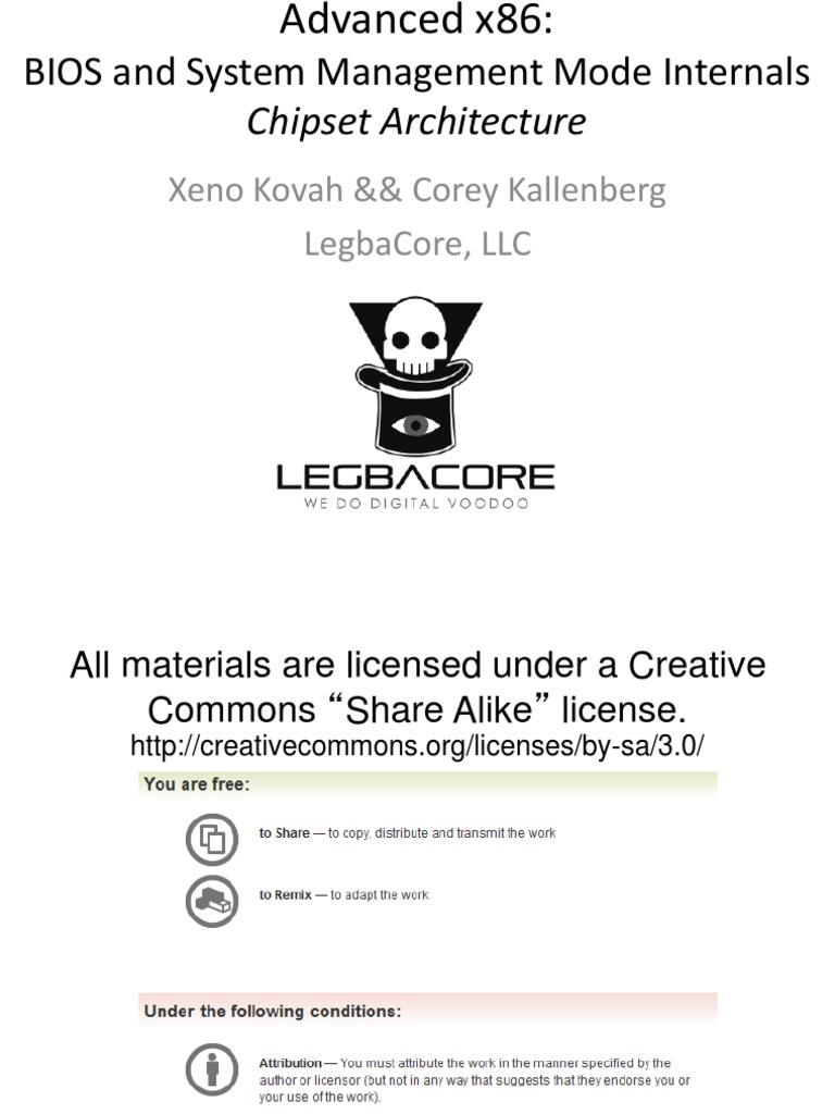 Day1 - 02 - Advanced x86 - BIOS and SMM Internals - Chipset Architecture | Download Free PDF ...