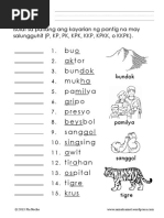 Grade 2 Filipino Worksheet | PDF