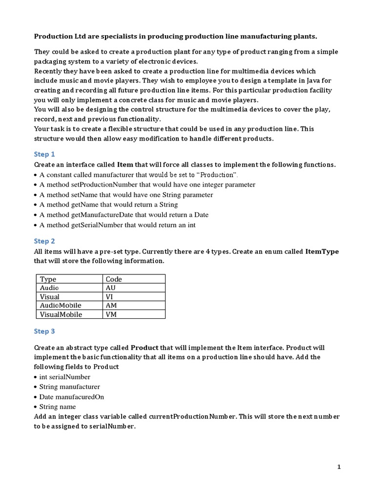 Step 1: Production LTD Are Specialists in Producing Production Line ...