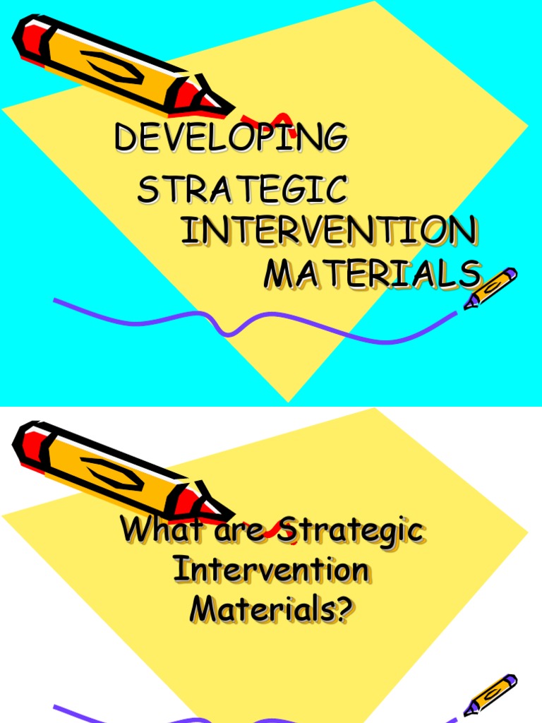 Intervention Materials Developing Strategic | PDF | Competence (Human ...