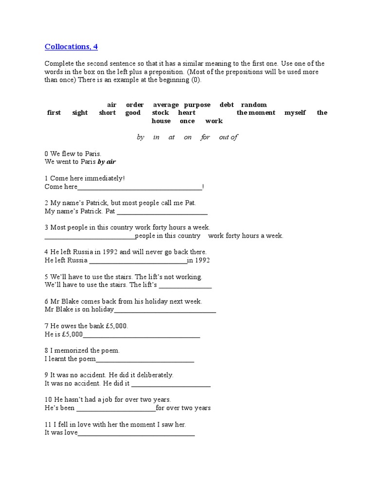 Collocations Fce | PDF