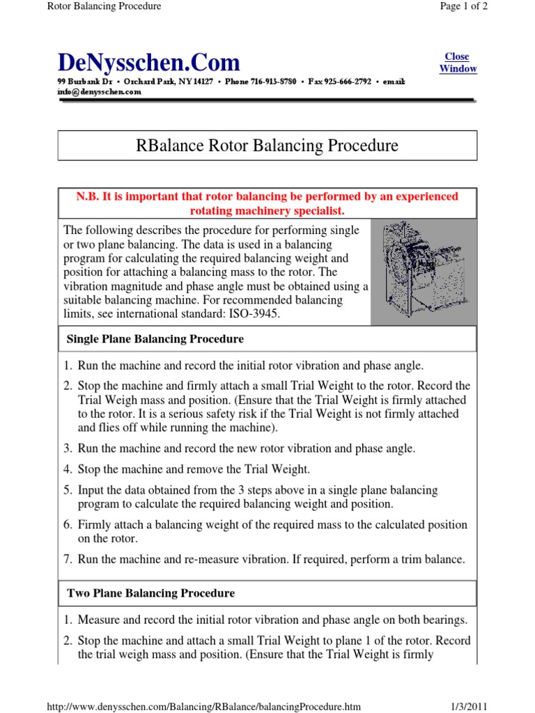 Rbalance Rotor Balancing Procedure | PDF | Weight | Machines