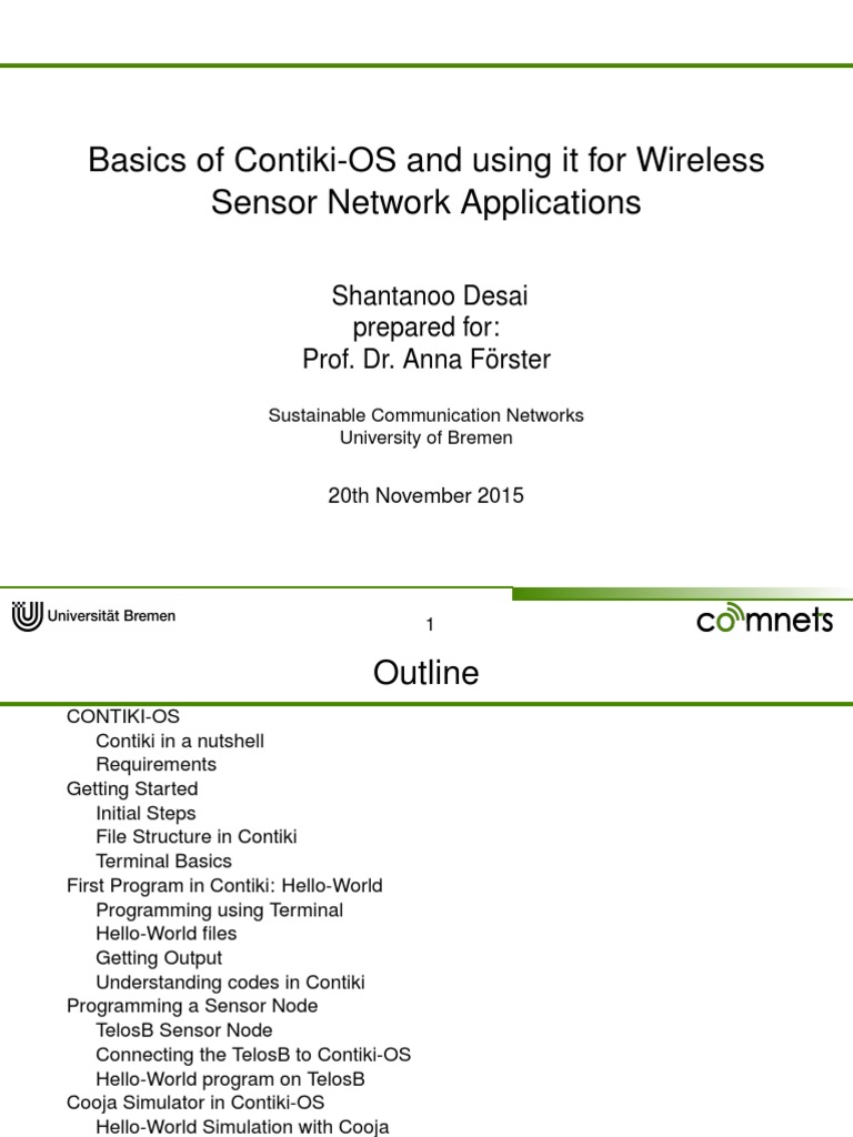 Basics of Contiki-OS PDF | PDF | Directory (Computing) | Computer File