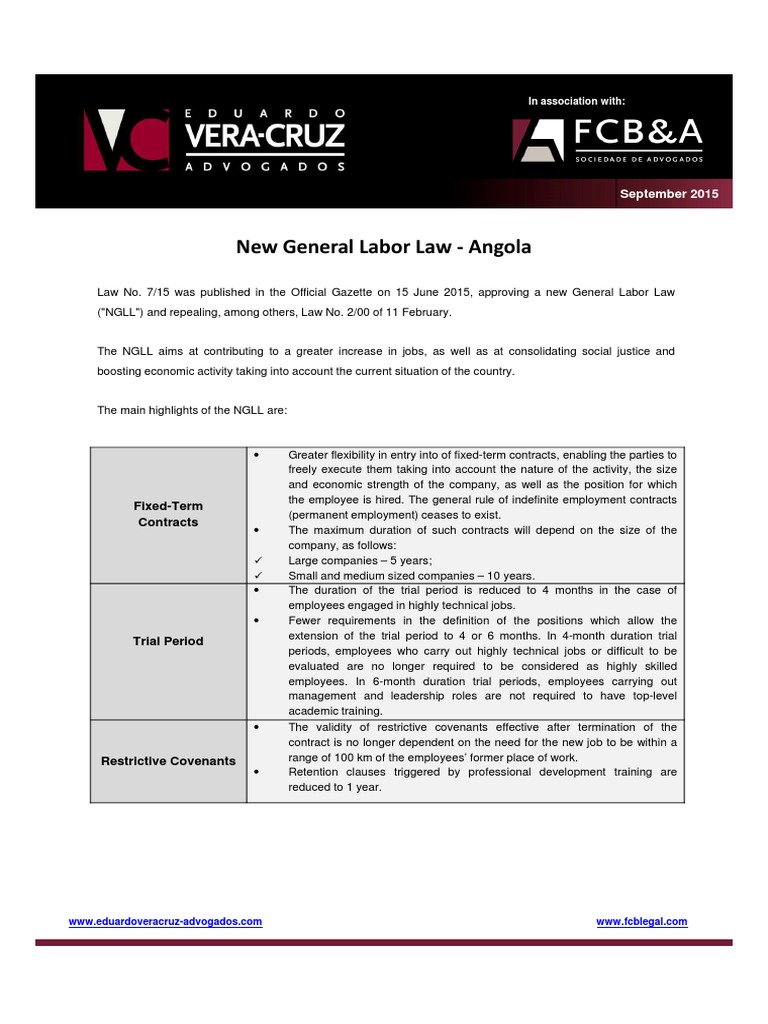 2016 EVC New General Labor Law PDF | PDF | Working Time | Employment