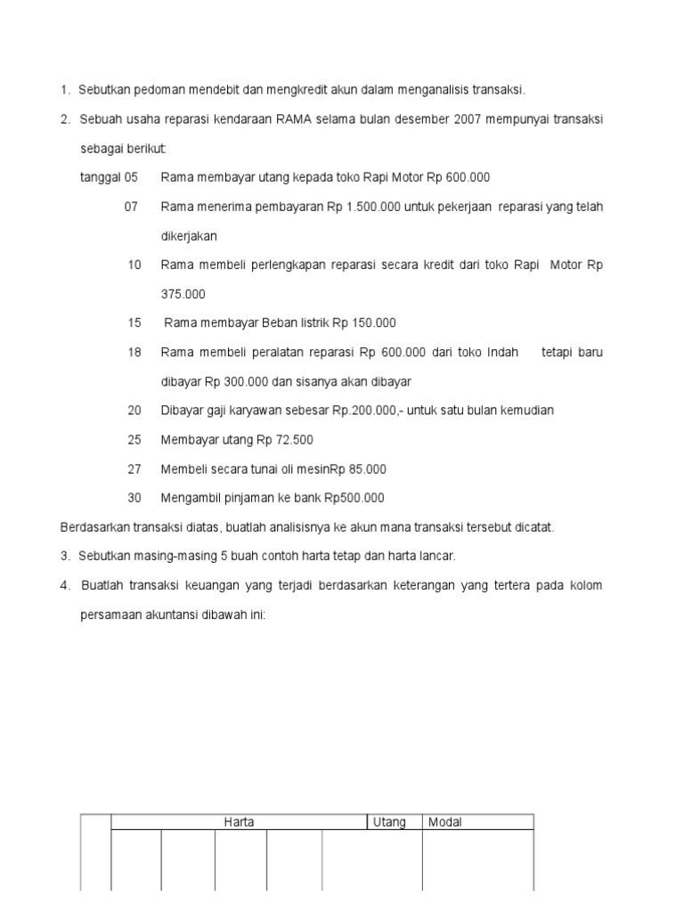 Contoh Soal Interview | PDF