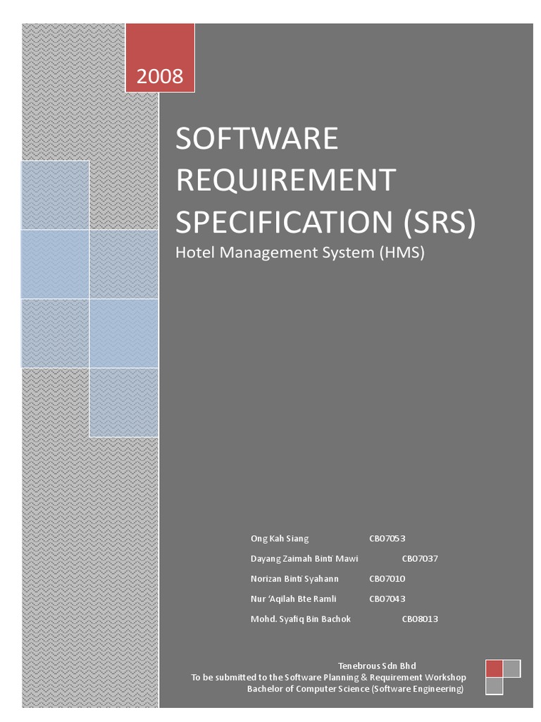 SRS HMS | PDF | Graphical User Interfaces | Databases