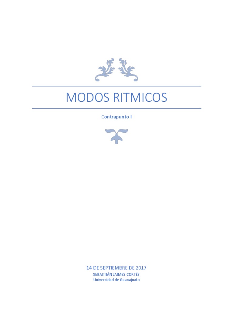 Modos Ritmicos | PDF | Poética | Teoría musical