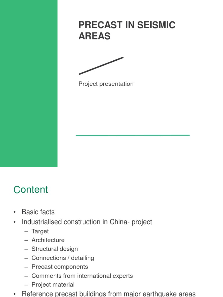 Precast Concrete in Seismic Design | PDF | Precast Concrete | Earthquakes