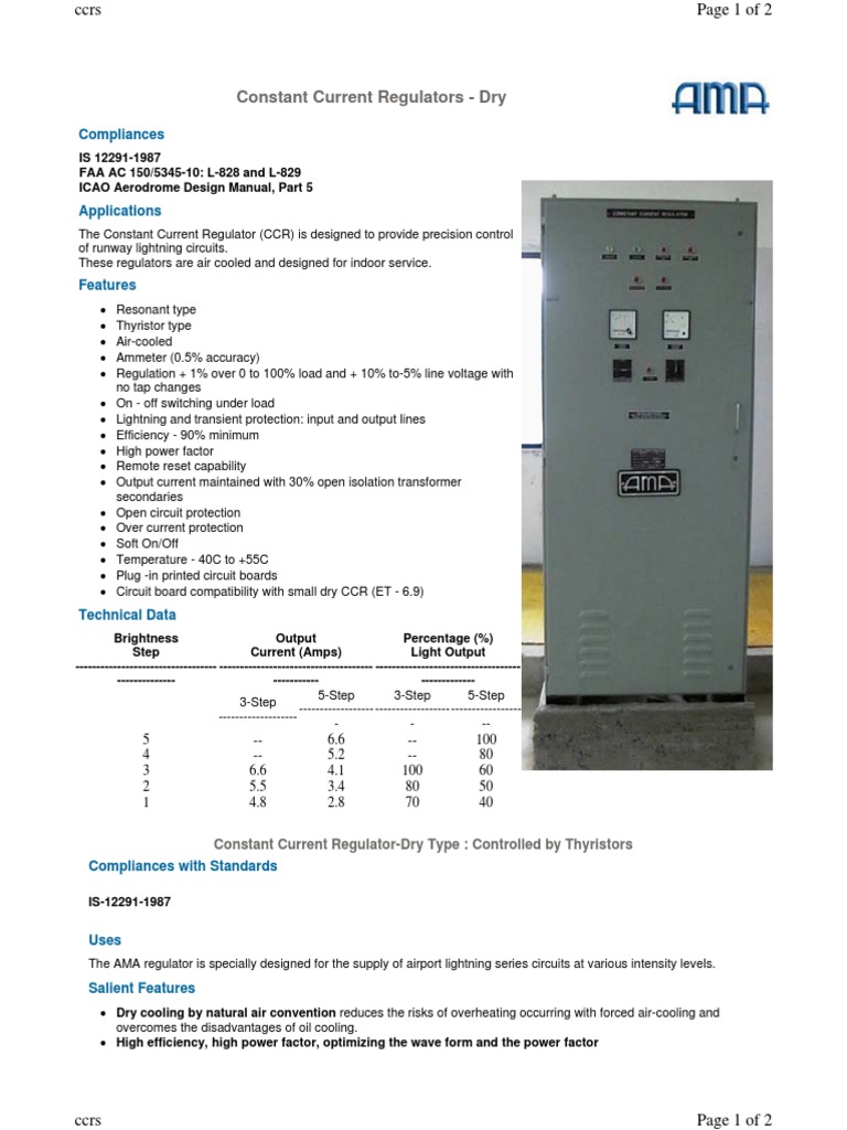 Constant Current Regulators - Dry: Compliances | PDF | Transformer ...
