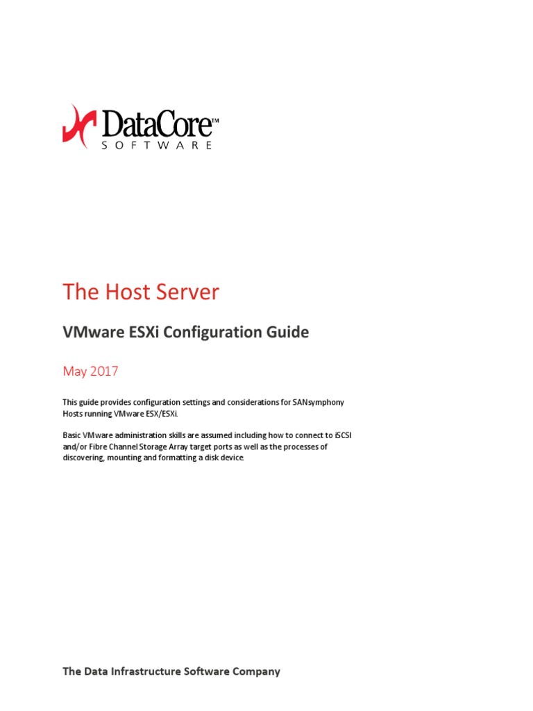Host Configuration Guide VMware | PDF | V Mware | Computer Data