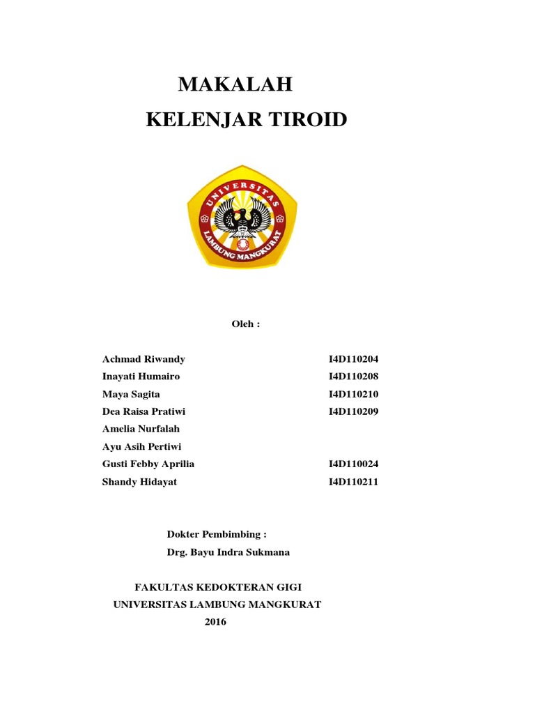 Anatomi dan Fungsi Kelenjar Tiroid | PDF | Pengembangan Diri ...