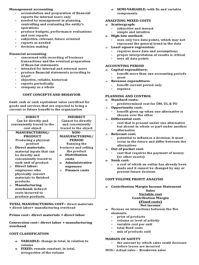 FSA - Cost Accounting Reviewer | PDF | Cost | Service Industries