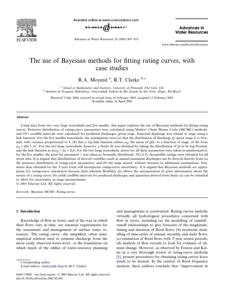 Bayesian Rating Curve | PDF | Bayesian Inference | Normal Distribution Bayesian Rating Curve | PDF | Bayesian Inference | Normal Distribution