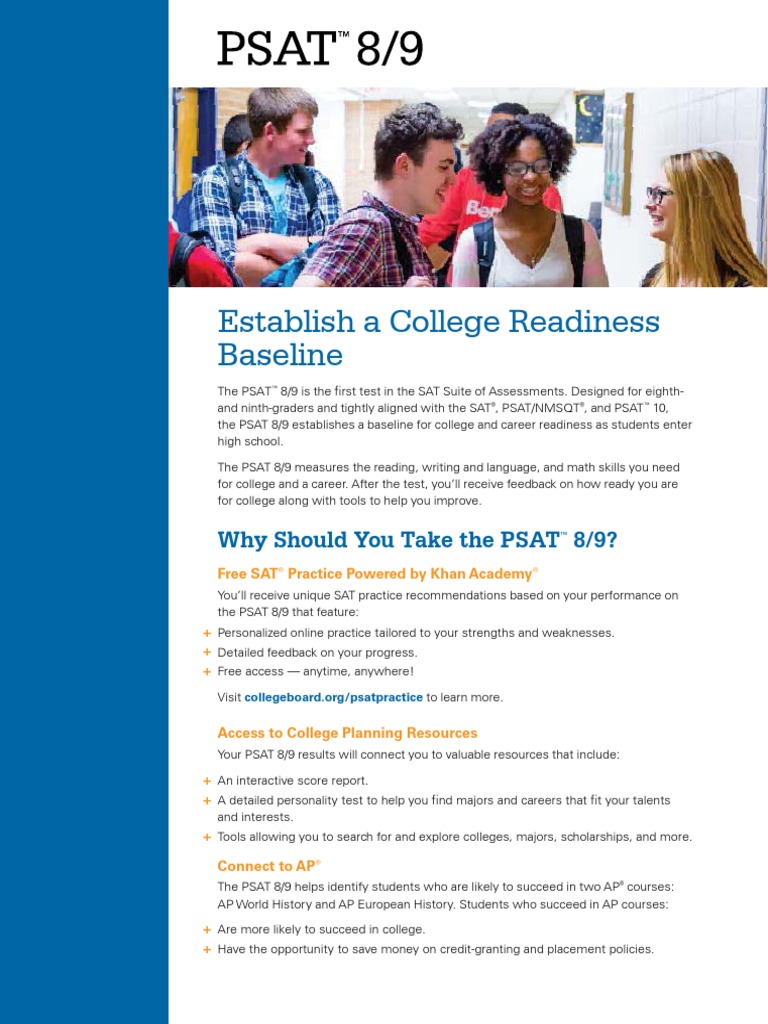 Psat 8 9 Benefits Flyer Students | PDF | Psat/Nmsqt | Sat
