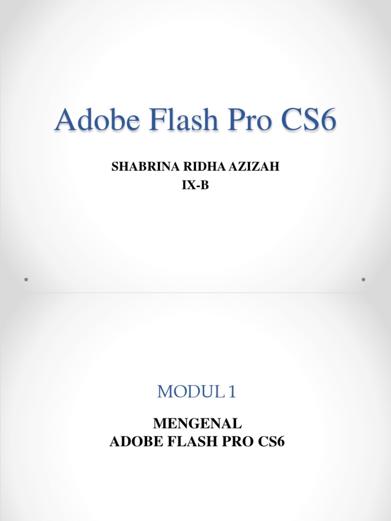 Mengenal Adobe Flash Pro Cs6 | PDF