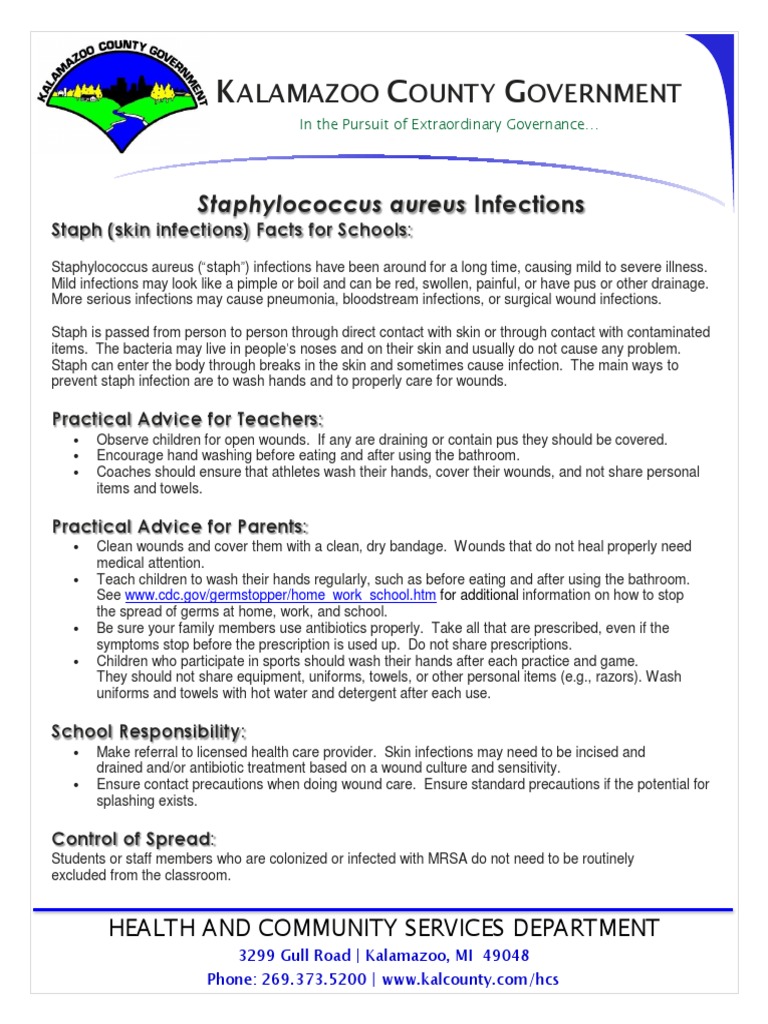 MRSA Fact Sheet | PDF | Methicillin Resistant Staphylococcus Aureus ...