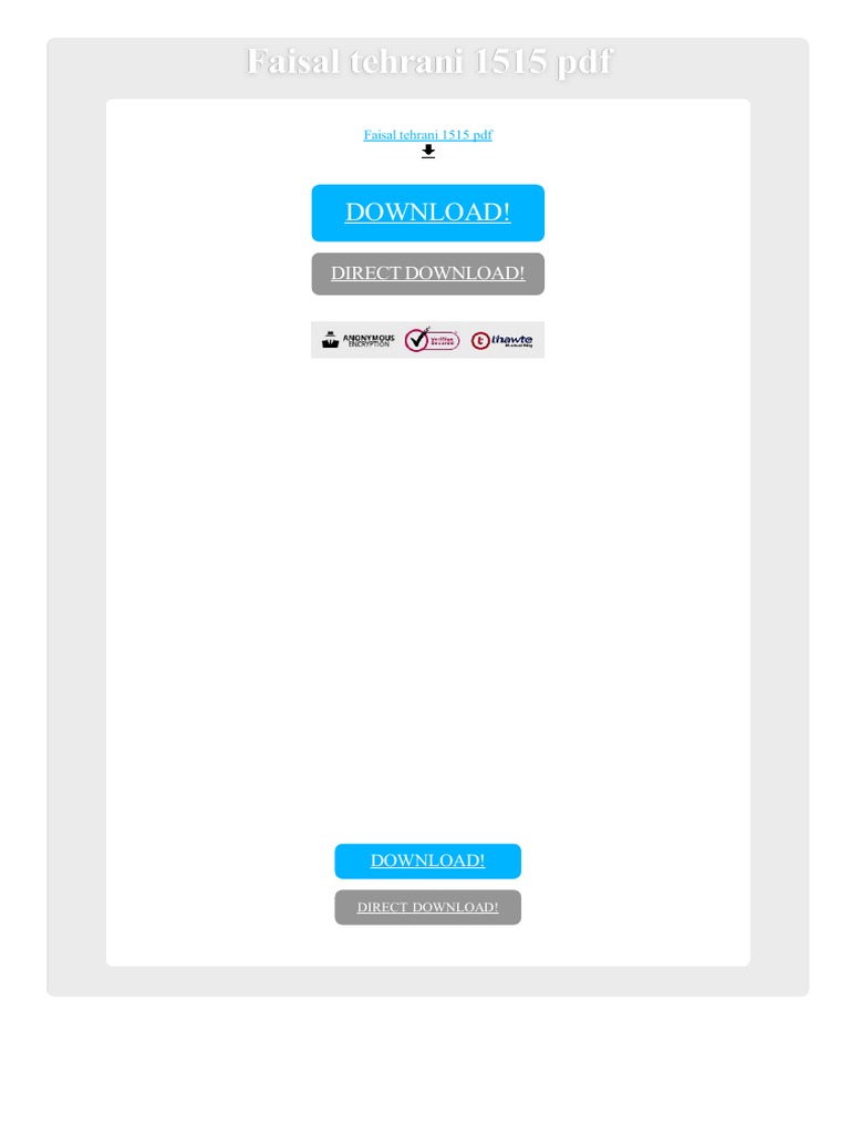 Faisal Tehrani 1515 PDF | PDF