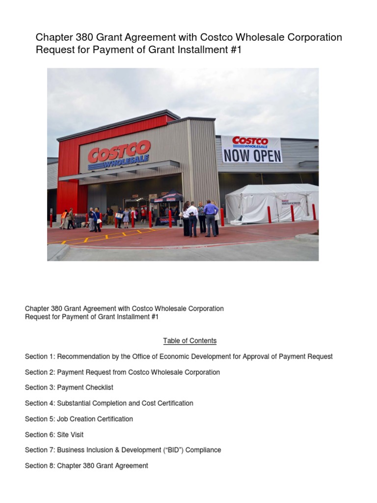 Costco First Installment Request Package | PDF | Costco | Economies