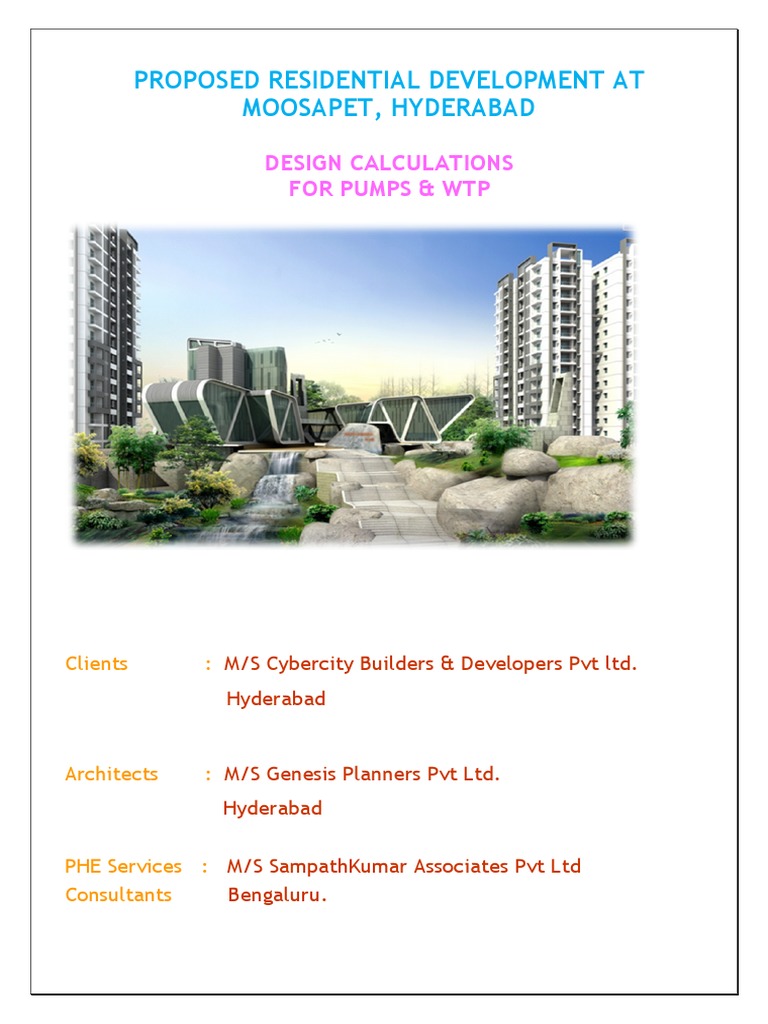 Pumps Design Backup Details | PDF | Pump | Hydrology