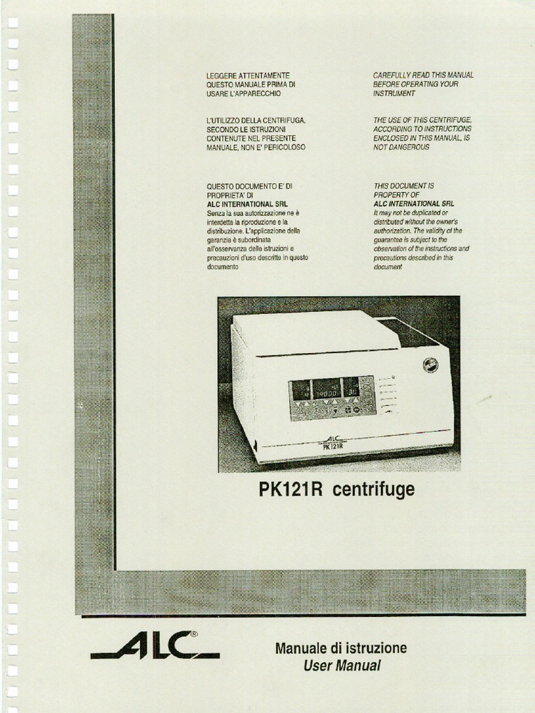 ALC PK121R Operating Manual | PDF
