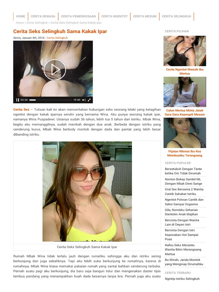 Cerita Seks Selingkuh Sama Kakak Ipar - Cerita Sex PDF | PDF