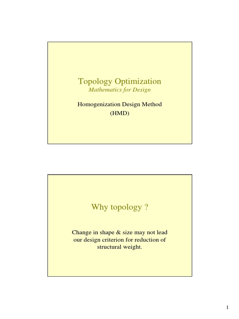 Topology Optimization Homogenization Design Method Hmd Download
