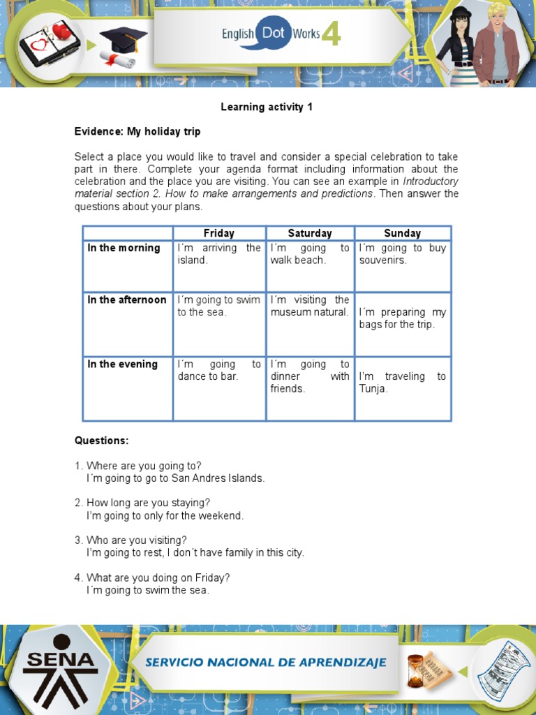Holiday Trip Planning Agenda | PDF | Leisure