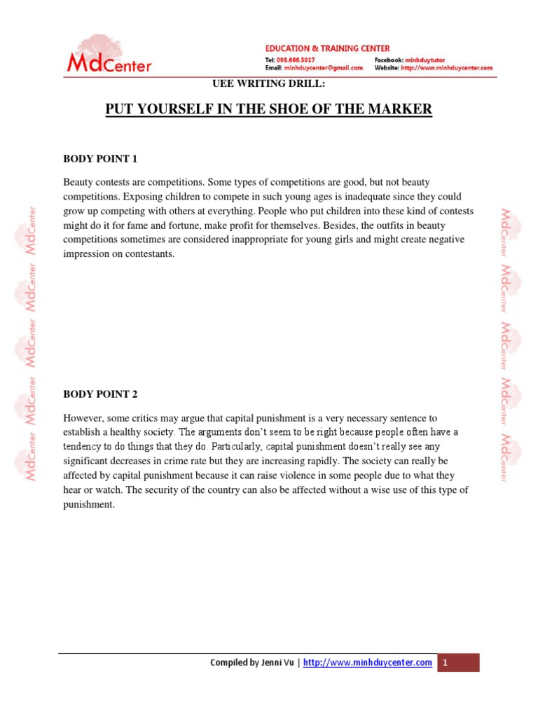 Uee Essay Marking Assignment | PDF | Punishments | Capital Punishment