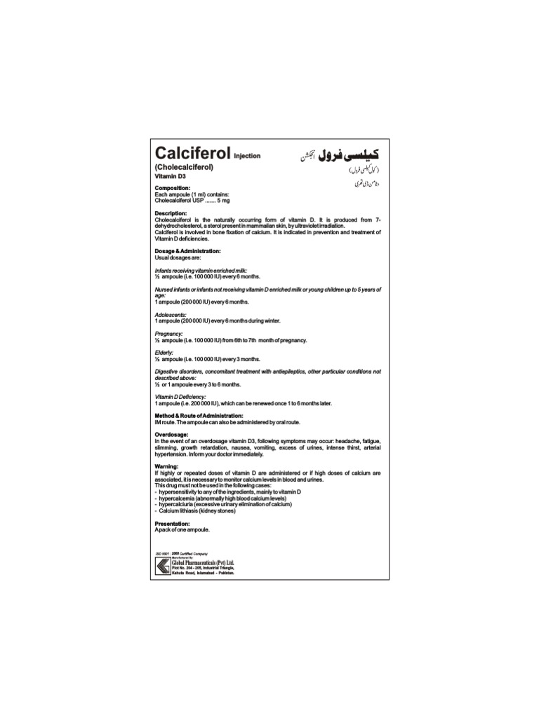 Calciferol Leaflet | PDF