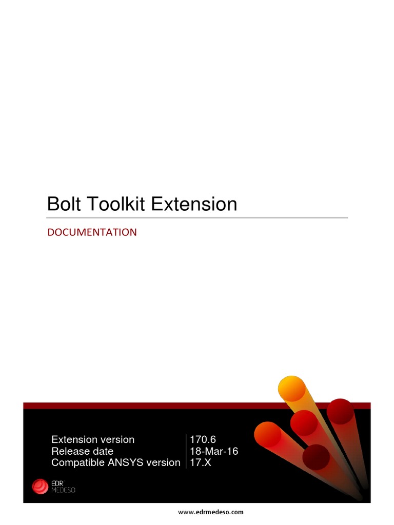 Bolt Toolkit Documentation V 1706 | PDF | Screw | Nut (Hardware)