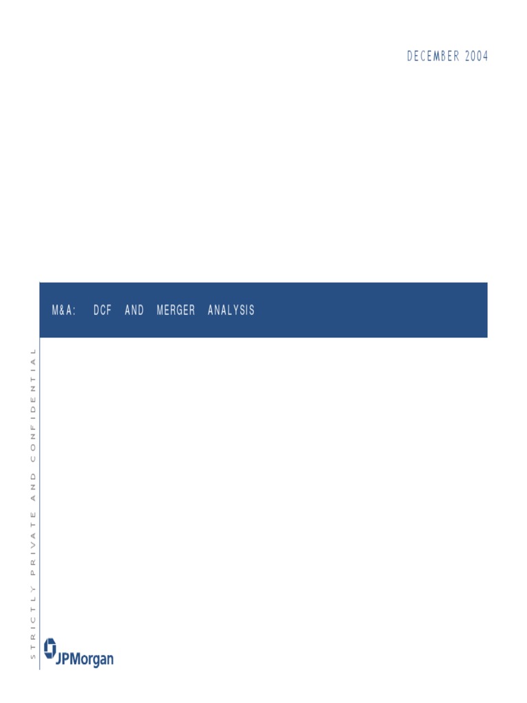 JP Morgan DCF and Merger Model PDF | PDF | Discounted Cash Flow ...