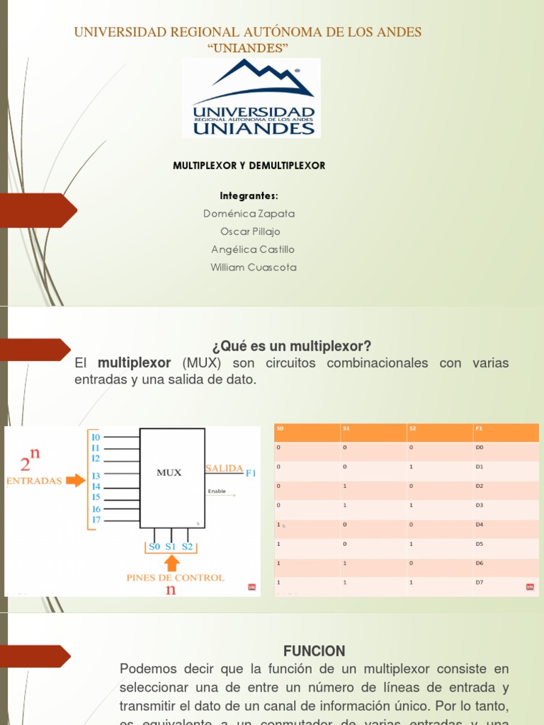 Multiplexores y Demultiplexores | PDF | Electrónica | Circuitos ...