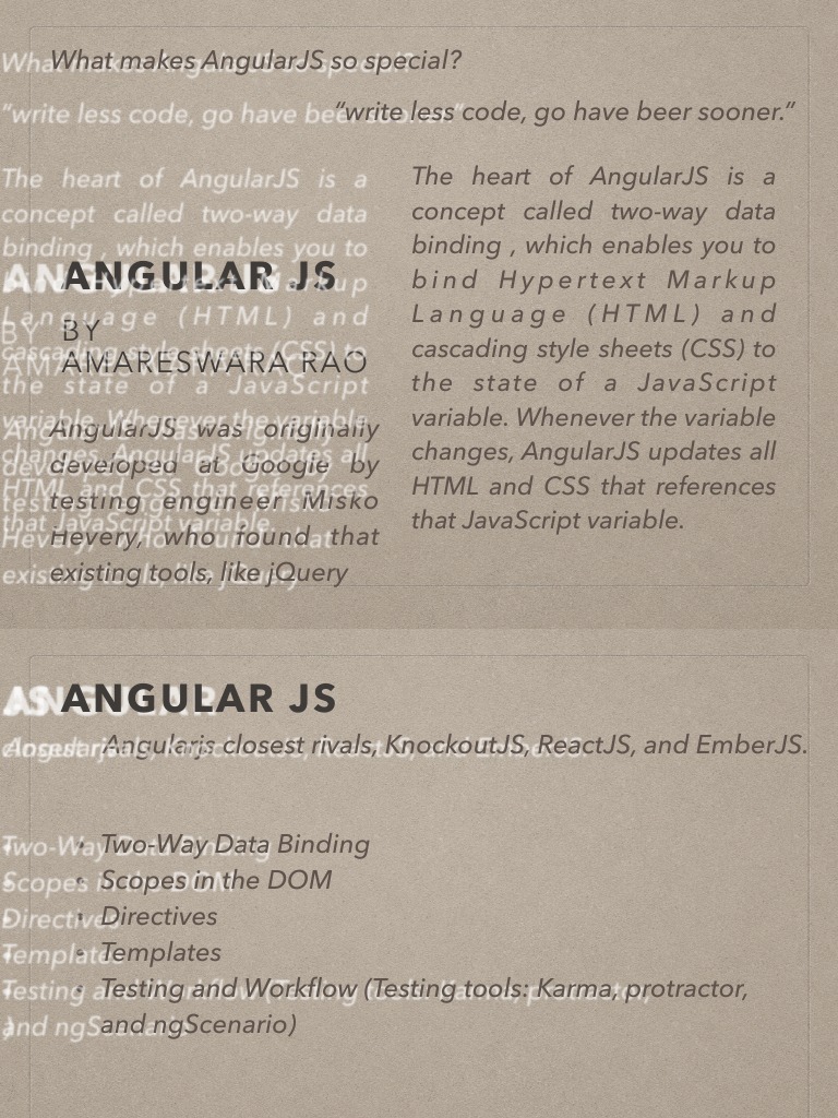 Angular JS 1 | Download Free PDF | Angular Js | Java Script Angular JS 1 | Download Free PDF | Angular Js | Java Script