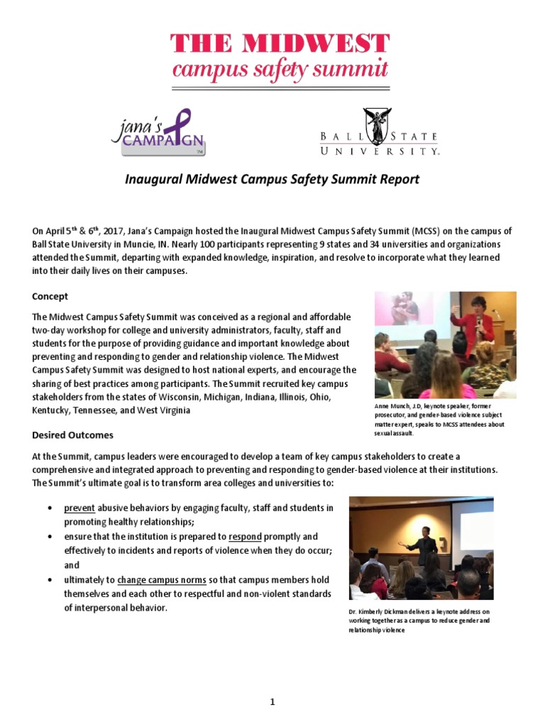 2017 Midwest Campus Safety Summit Report | PDF | Title Ix | Indiana