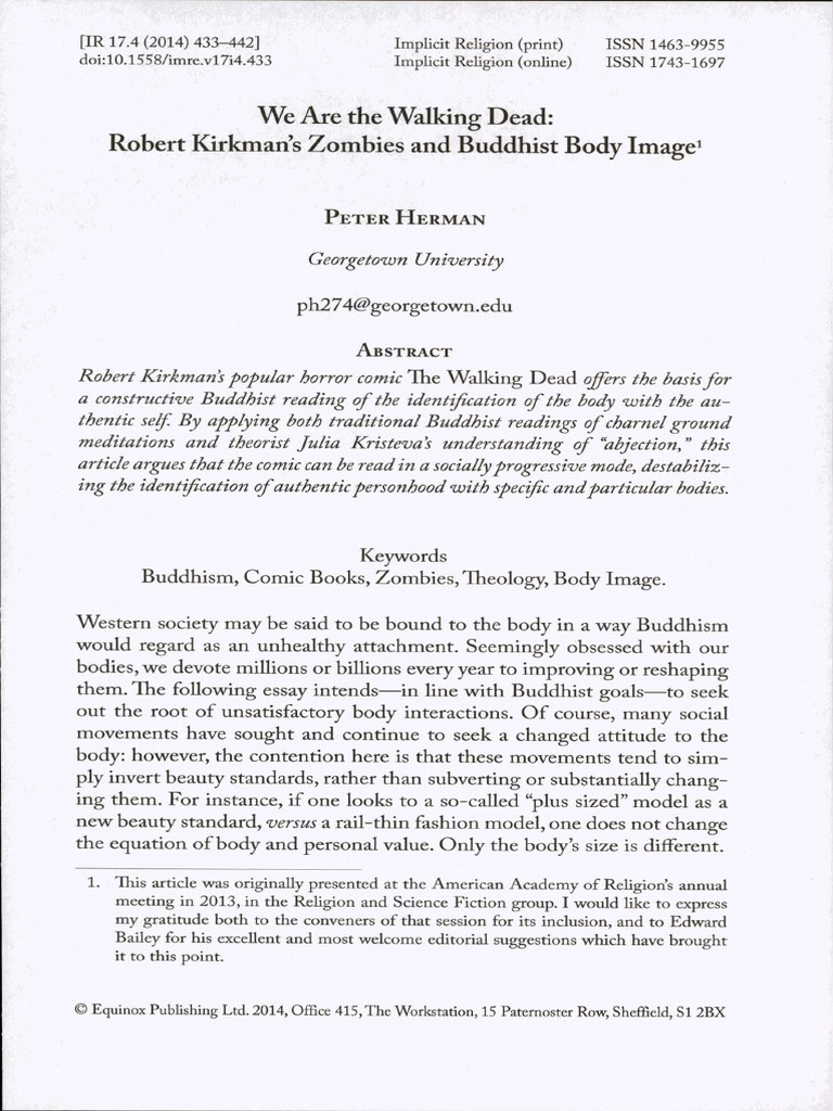 Zombie Bodies Buddhism | PDF | Zombies | Religion And Belief
