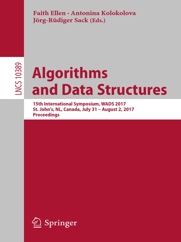 Algorithms Data Structures 15th Pdf Pdf Time Complexity Theoretical Computer Science