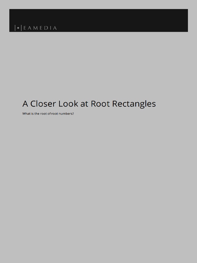 A Closer Look at Root Rectangles | PDF