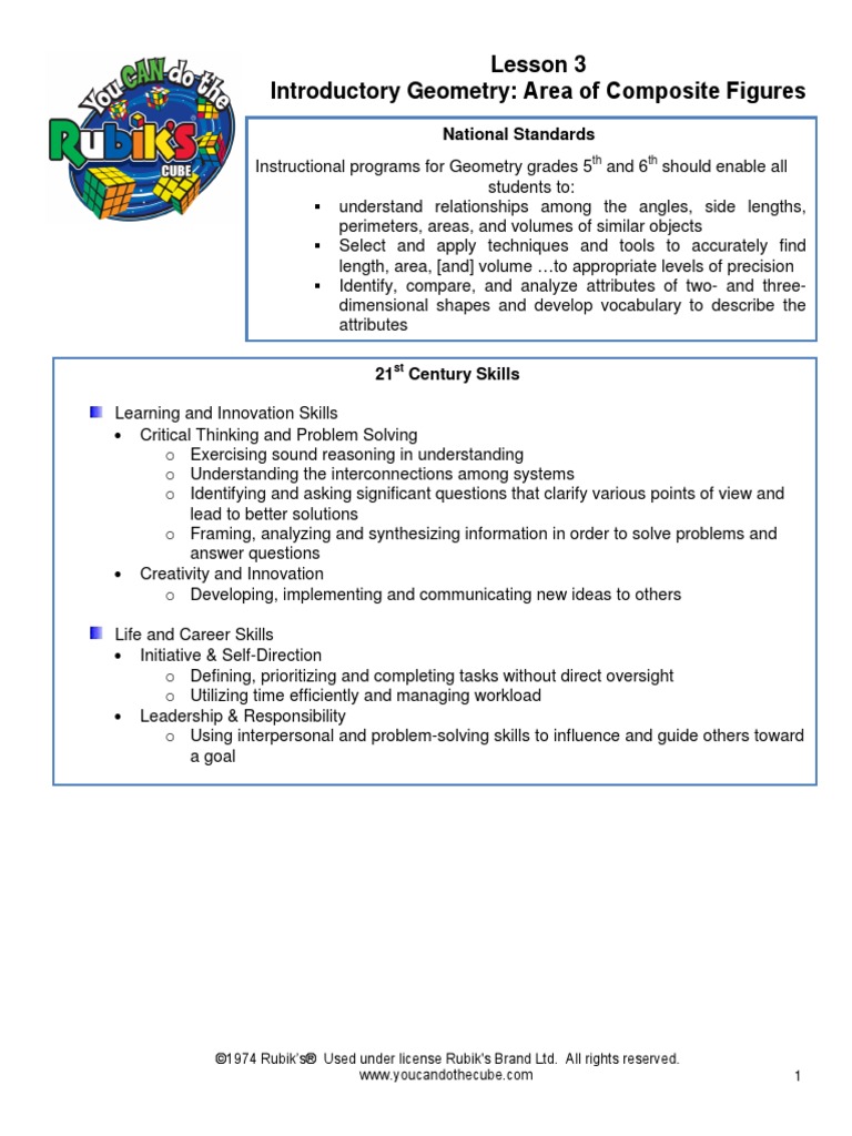 Intro Geo 3 - Perimeter Area of Composite Figures | PDF | Shape | Cognition
