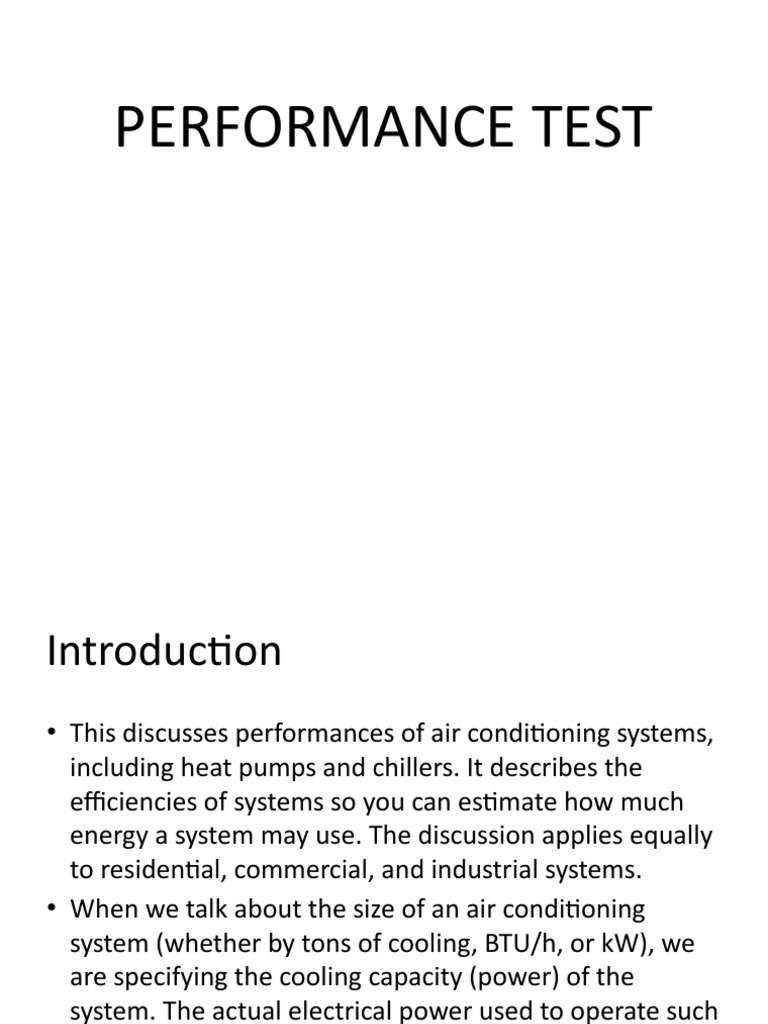 Performance Test of AIR CONDITIONING SYSTEM | PDF | Air Conditioning ...