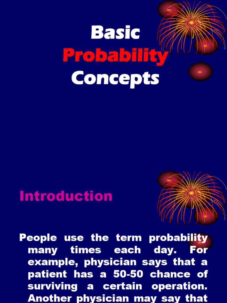 Chap 1 Basic Probability Concept | PDF | Probability | Probability And Statistics