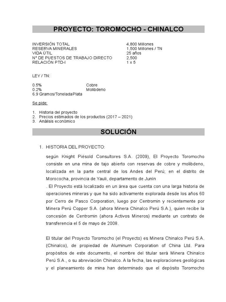 Proyecto Toromocho: Un análisis integral del importante proyecto minero ...