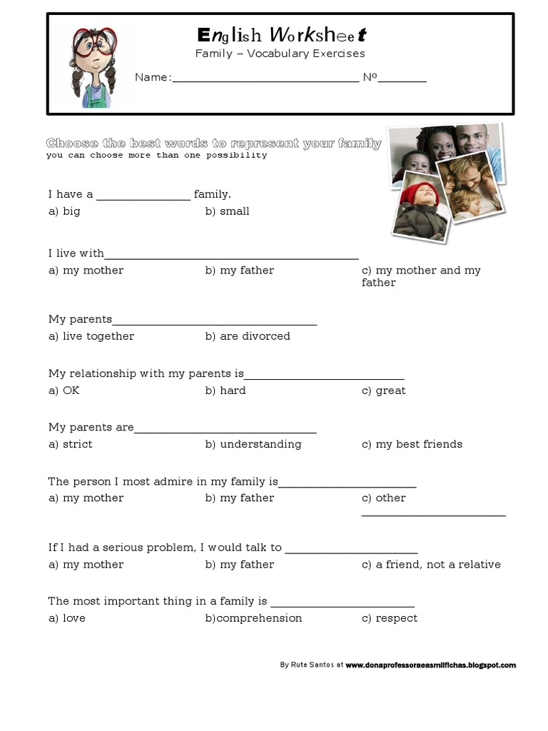Family-Vocabulary Exercises PDF | PDF
