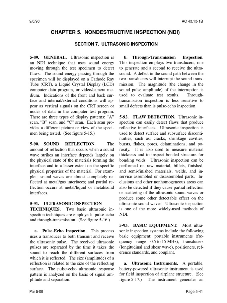 Section 7. Ultrasonic Inspection | PDF | Ultrasound | Leak