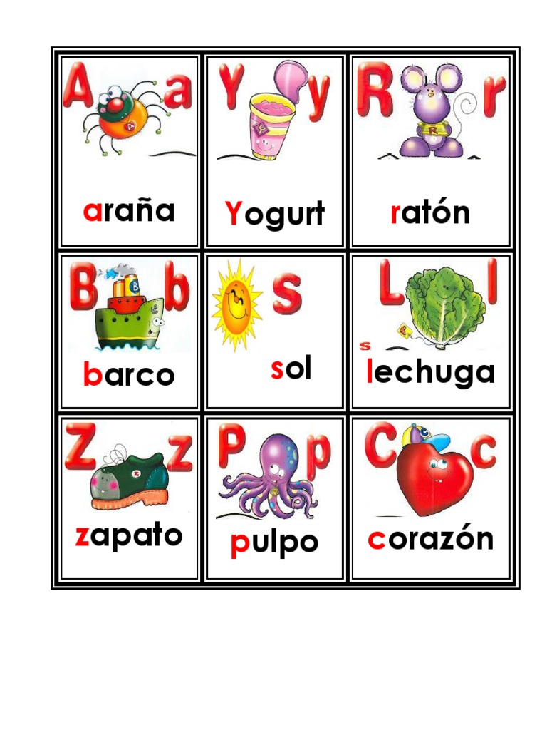 Loteria Abecedario | PDF | Cocina, comidas y vino | Arte