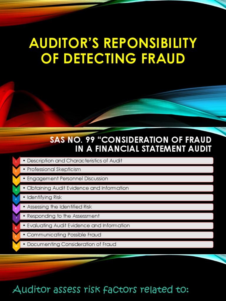 Auditors Reponsibility In Detecting Fraud | Audit | Financial Audit