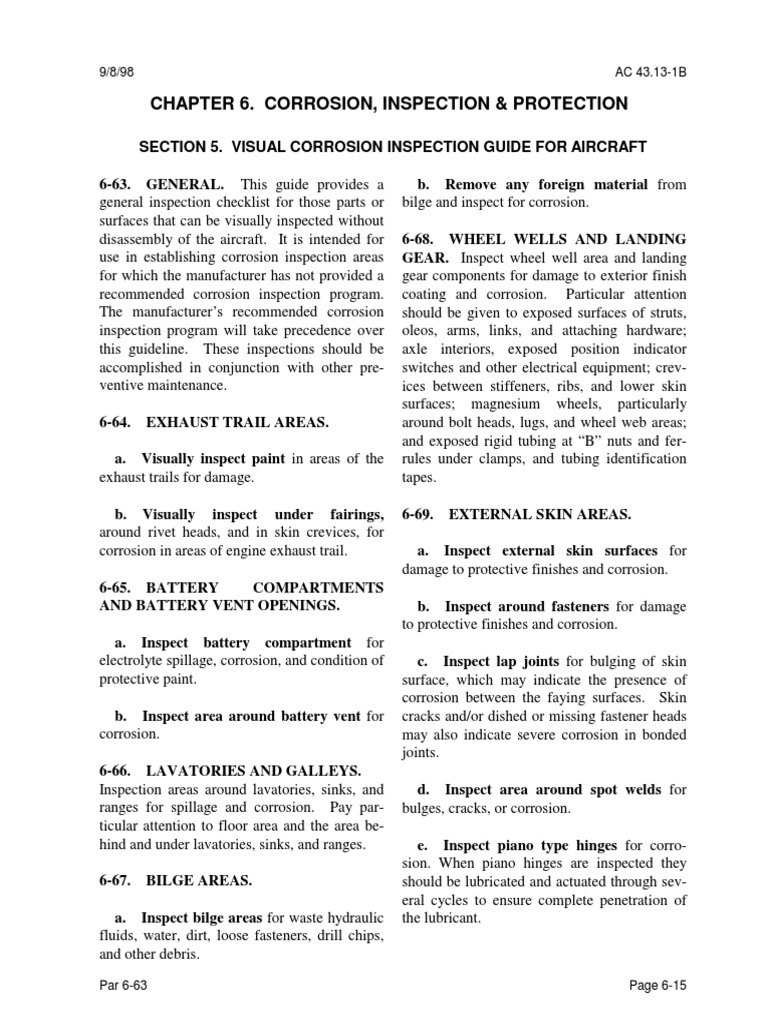 Section 5. Visual Corrosion Inspection Guide For Aircraft | PDF ...