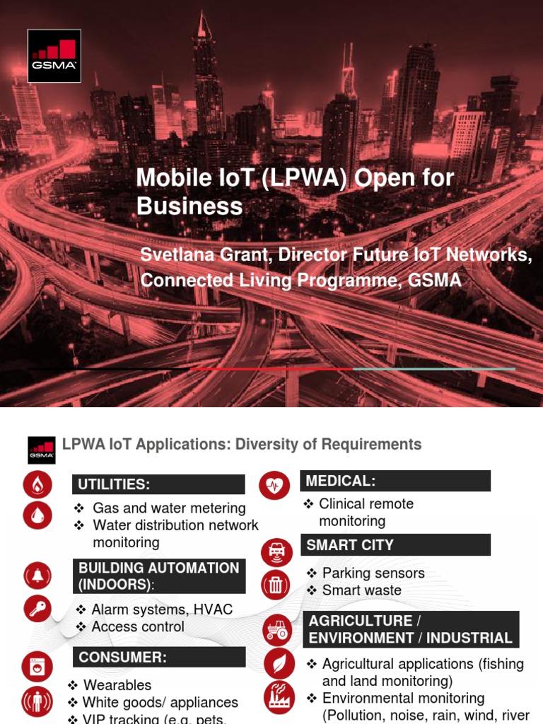 Mobile Iot (Lpwa) Open For Business: Svetlana Grant, Director Future Iot Networks, Connected ...