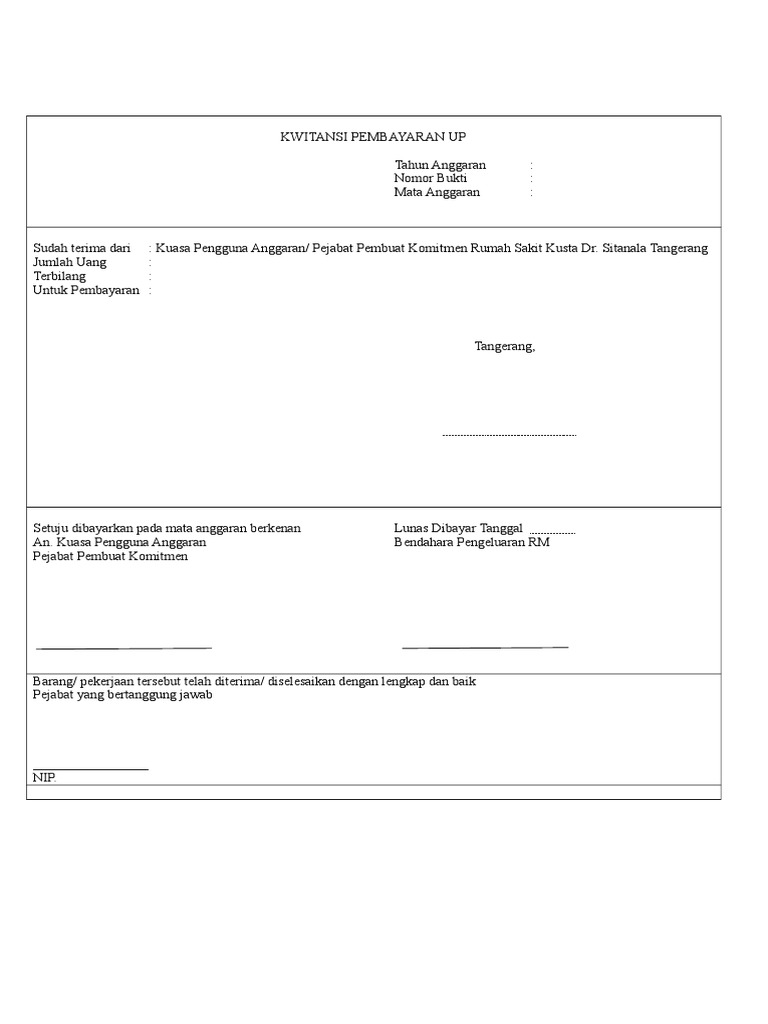 Format Kwitansi | PDF