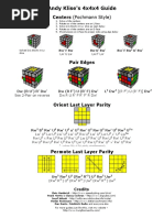 4x4x4 Rubiks Cube Parity Algorithms Soultion | PDF